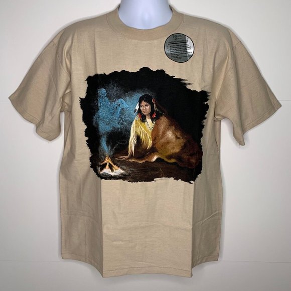Oneita | Shirts | Vintage 9s Tee Indian Native American Oneida ...